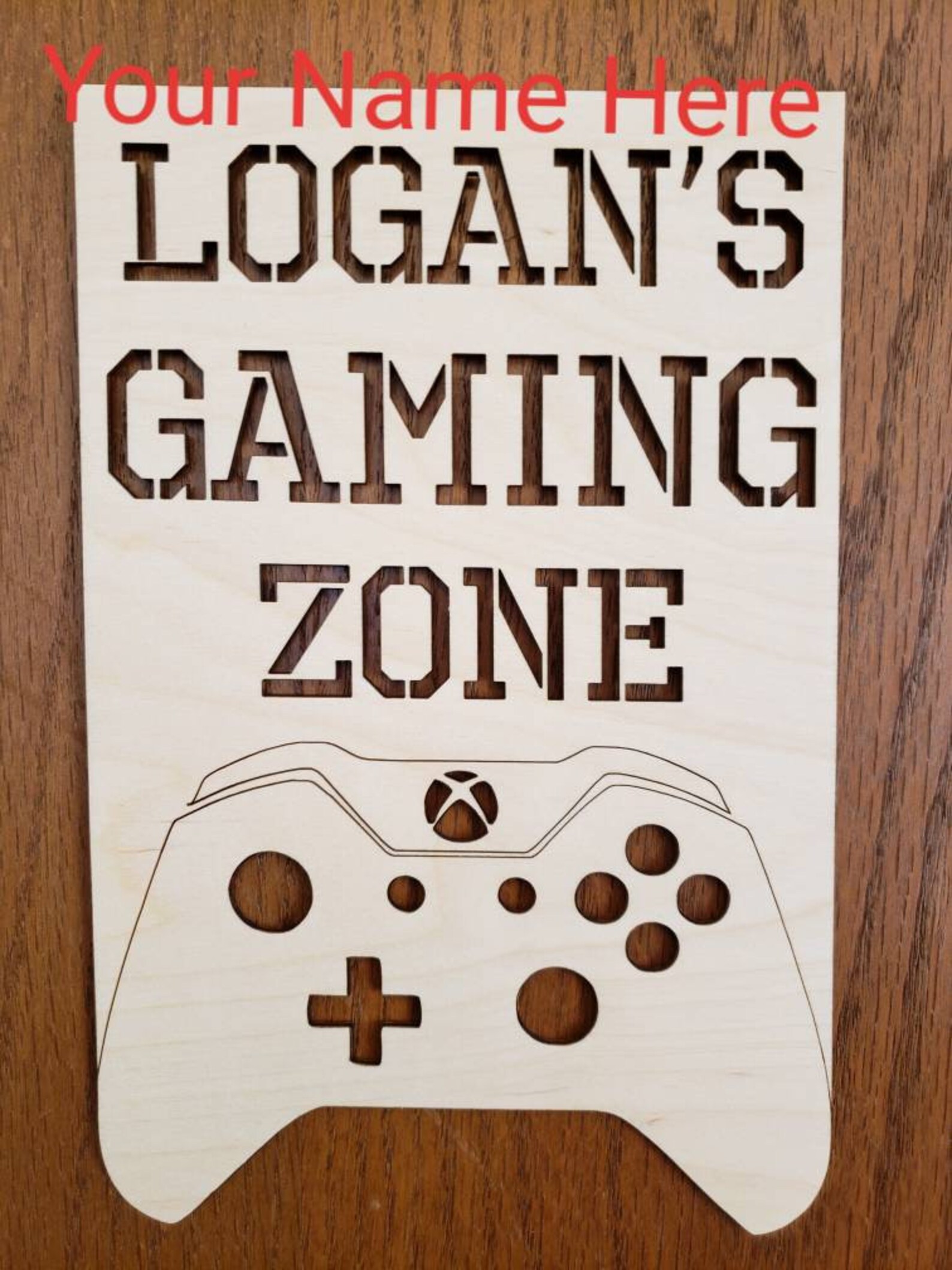Personalized Wood Kids Gaming Zone Wall Sign Bedroom Door Sign - Etsy