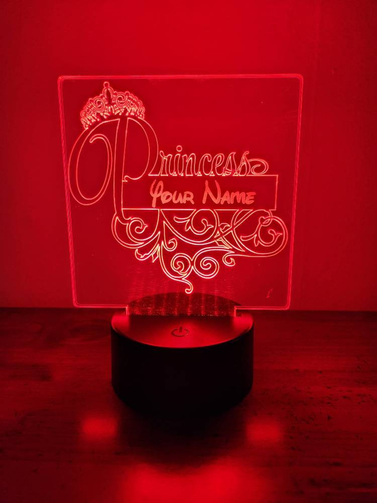 Personalized Princess LED Lamp - Etsy