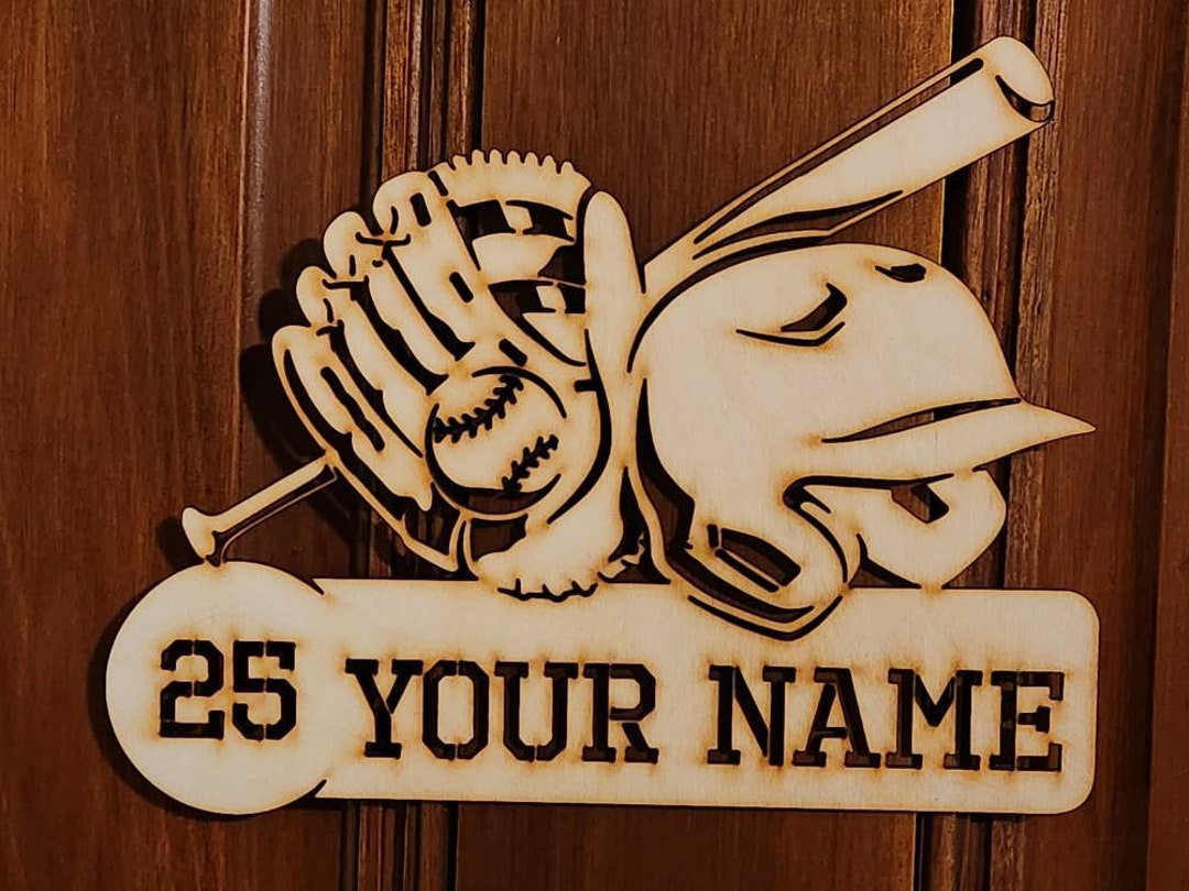 Personalized Wood Baseball Wall Sign Bedroom Door Sign - Etsy