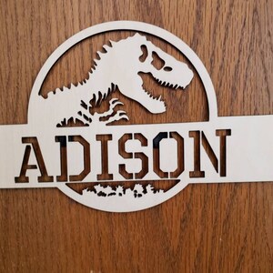 Personalized Wood Dinosaur Wall Sign Bedroom Door Sign - Etsy