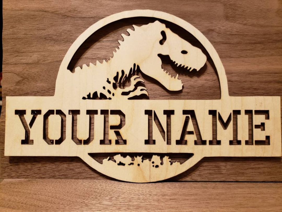Personalized Wood Dinosaur Wall Sign Bedroom Door Sign - Etsy