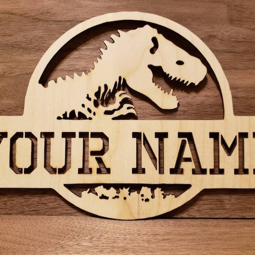 Personalized Wood Dinosaur Wall Sign Bedroom Door Sign | Etsy