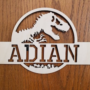 Personalized Wood Dinosaur Wall Sign Bedroom Door Sign - Etsy
