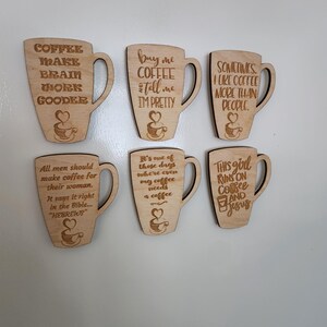 Set of 6 Laser Engraved Wood Refrigerator Magnets - Etsy
