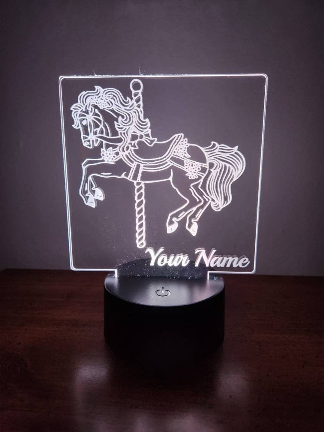 Personalized Carousel Horse LED Lamp/night Light - Etsy