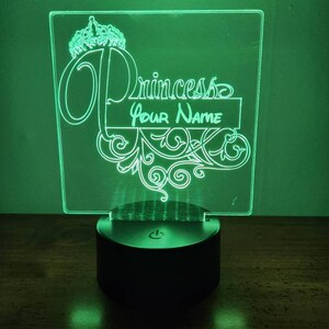 Personalized Princess LED Lamp - Etsy