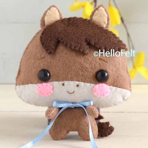 PDF PATTERN: Set of 3 Farm Animals Cow Pig Horse. Felt - Etsy