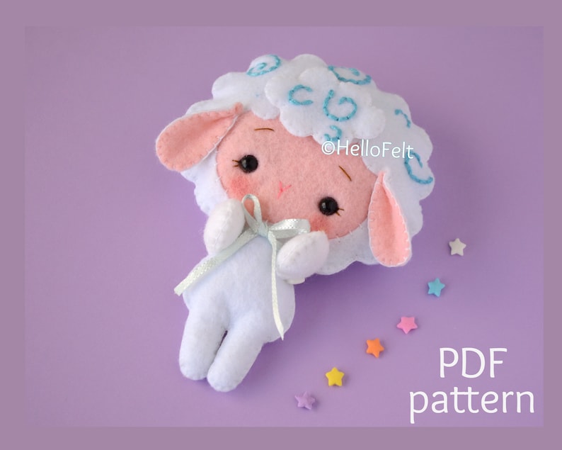 PDF PATTERN: the Little Lamb. Felt Lamb Pattern Tutorial. | Etsy