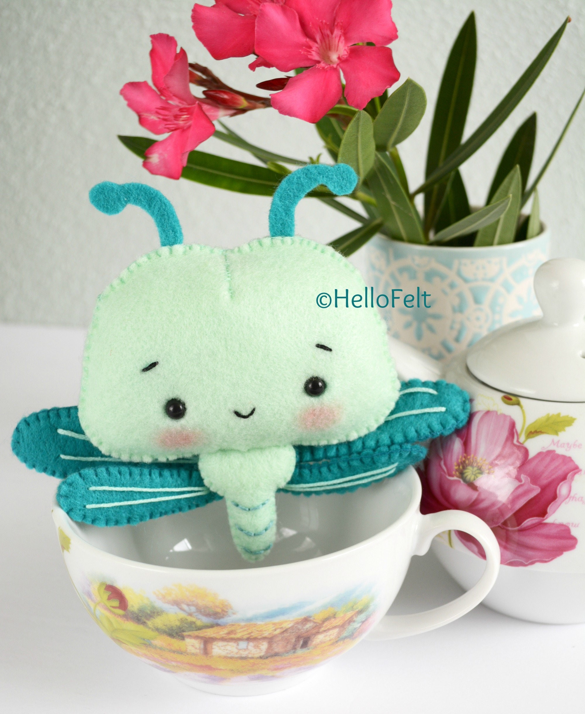 PDF PATTERN: Set of 6 Bee and Sun Butterfly and Flower - Etsy