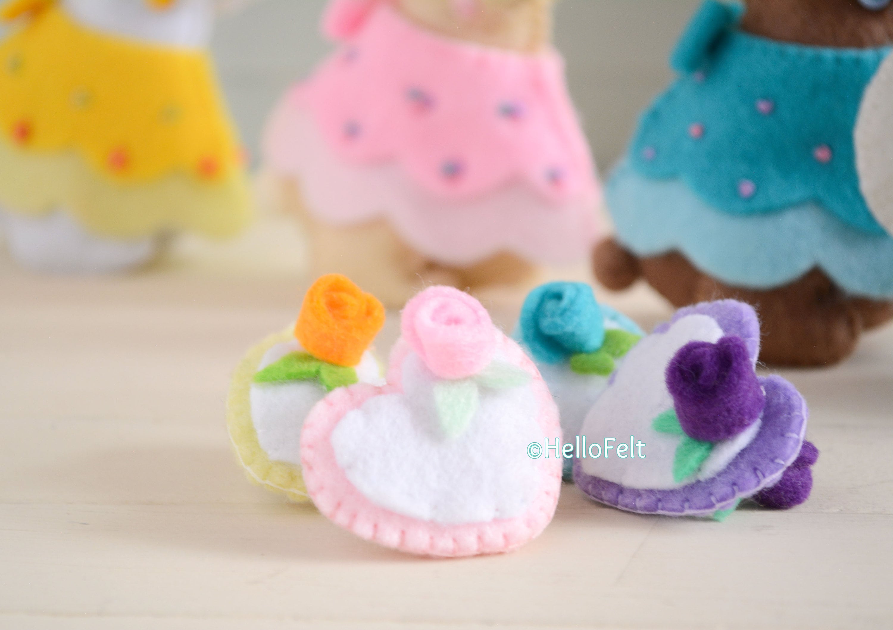 PDF PATTERN: Set of 4 Spring Bear Bunny Kitty and Mouse. | Etsy