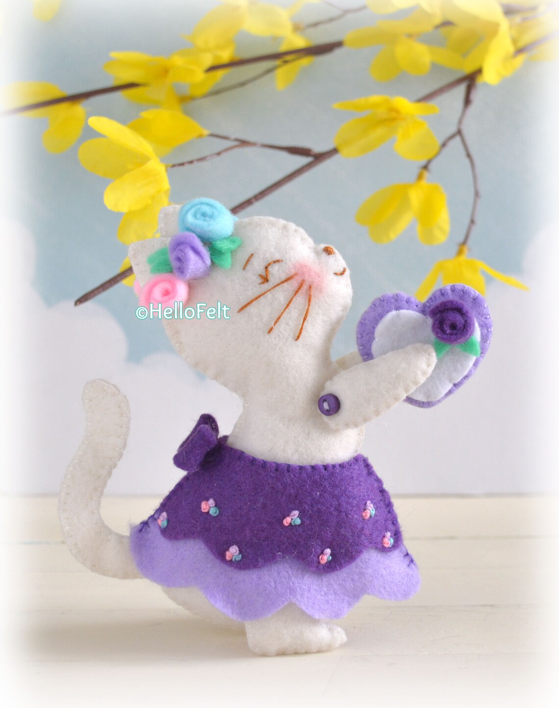PDF PATTERN: Set of 4 Spring Bear Bunny Kitty and Mouse. - Etsy
