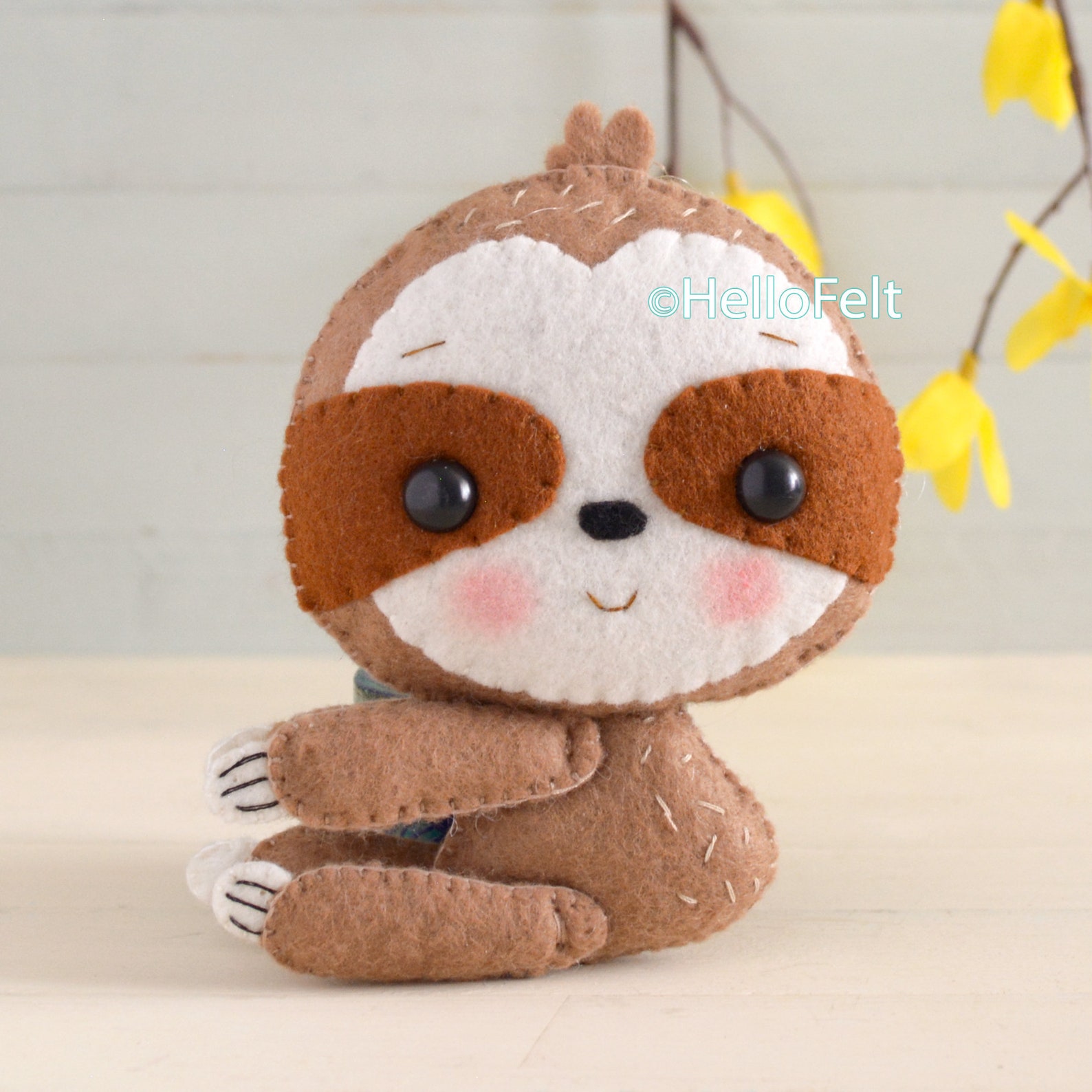 PDF PATTERN: Haru the Sloth. Sloth Felt Pattern. | Etsy