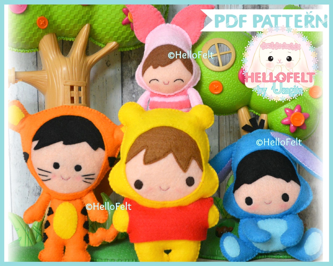PDF PATTERN: Baby Pooh and Friends- Winnie the Pooh Pattern- Pdf - Etsy