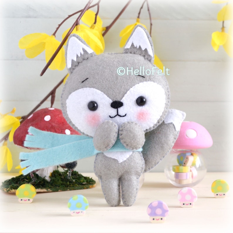 PDF PATTERN: Big Good Wolf. Felt Pattern Red Riding Hood. Felt Wolf ...