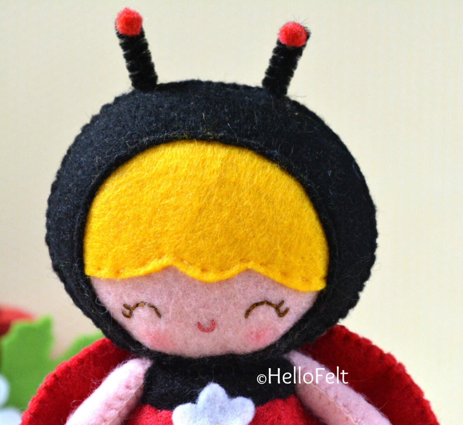 PDF PATTERN: Ladybug Plush Felt Ladybug Doll Sewing PDF - Etsy