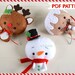 PDF PATTERN: Set of 3 Snowman, Gingerbread Man, Rudolph. Felt Christmas ...