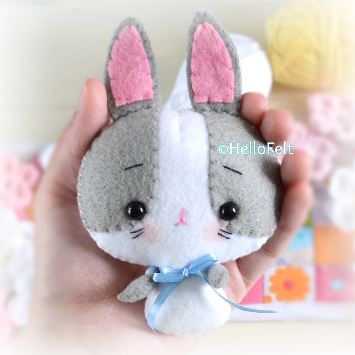 PDF PATTERN: Set of 3 Felt Bunny Pdf Pattern Rabbit Felt | Etsy