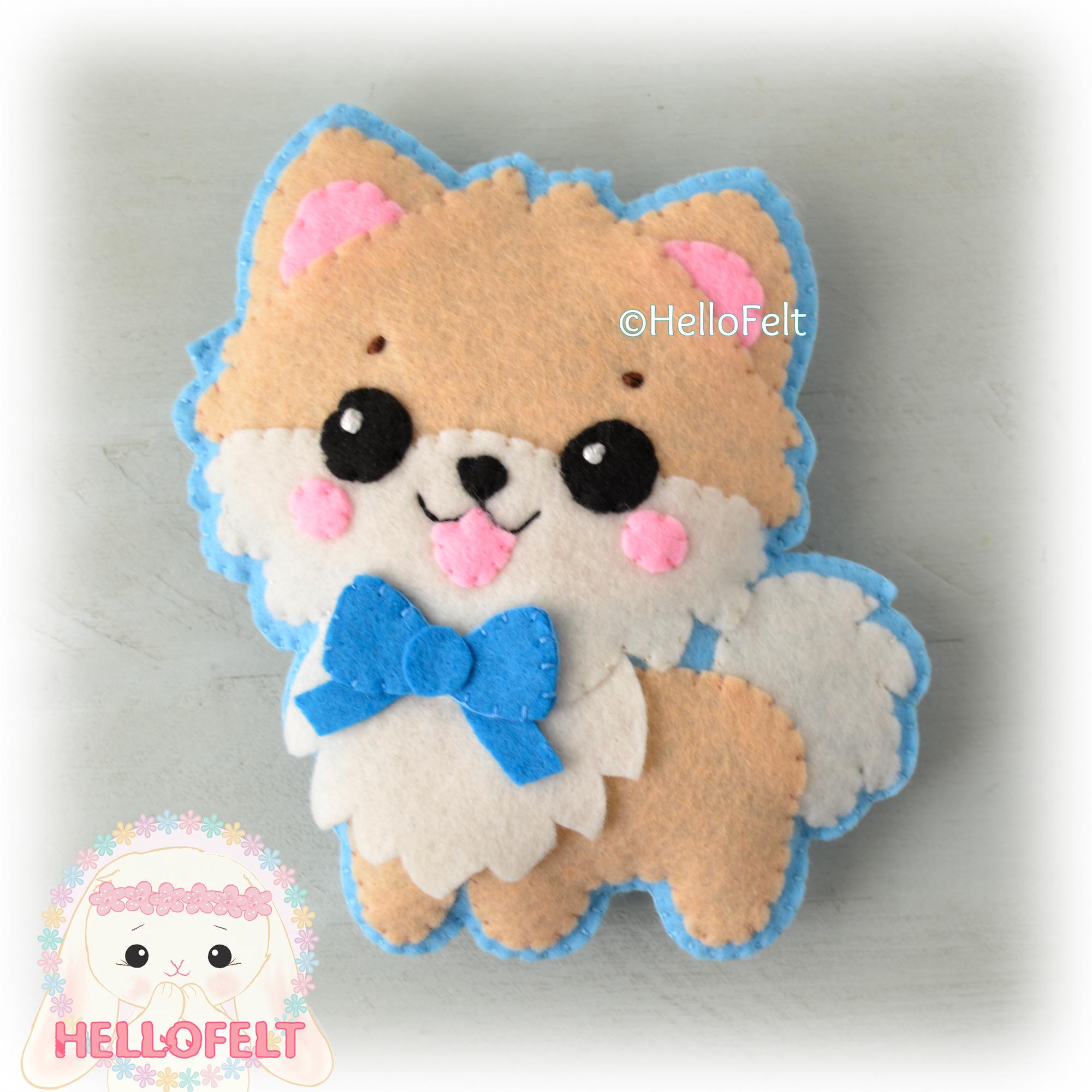 PDF & SVG PATTERN: Pomeranian Felt Dog Pattern. Felt Cute Dog. Plush ...