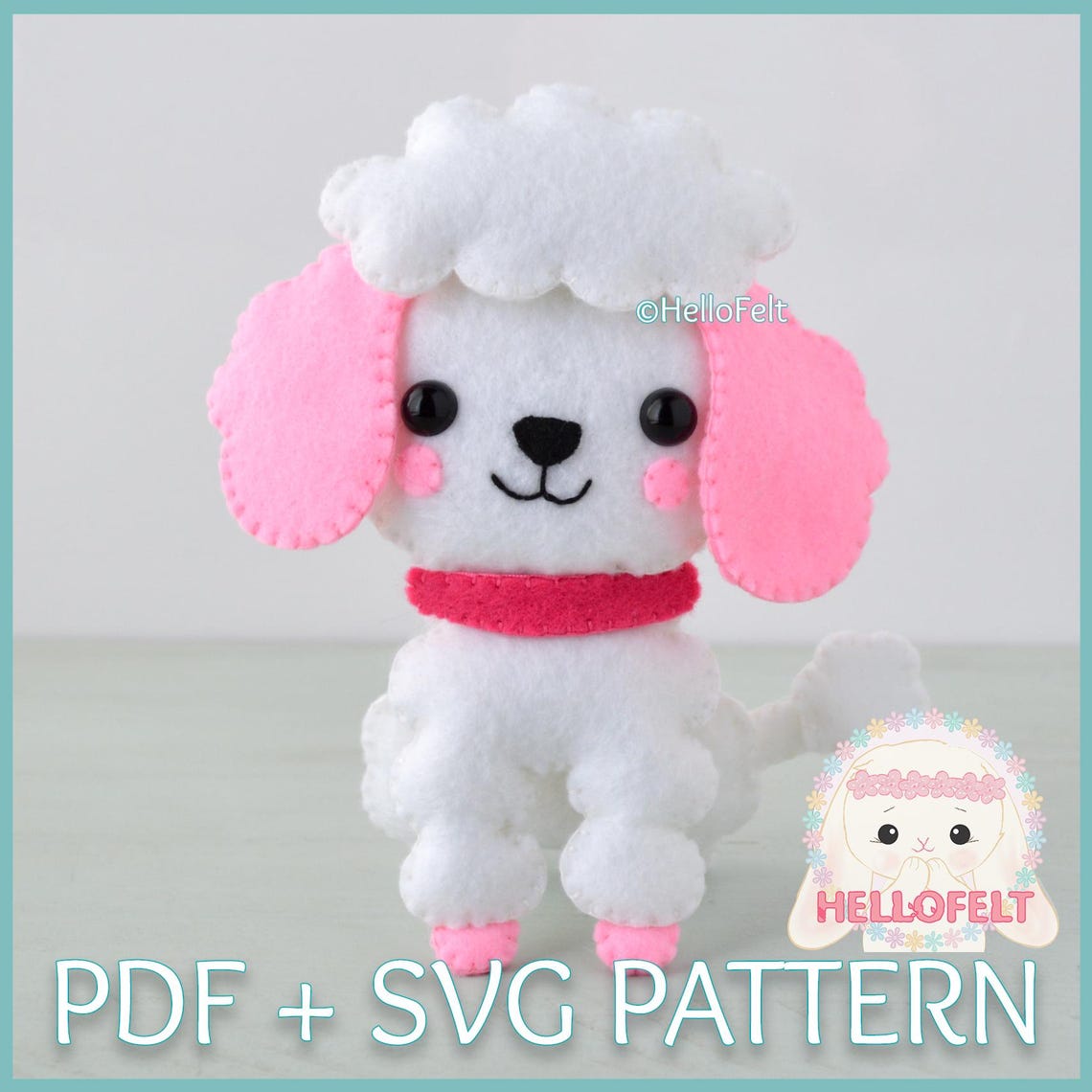 PDF & SVG PATTERN: Poodle Felt Dog Pattern. Felt Cute Dog. - Etsy
