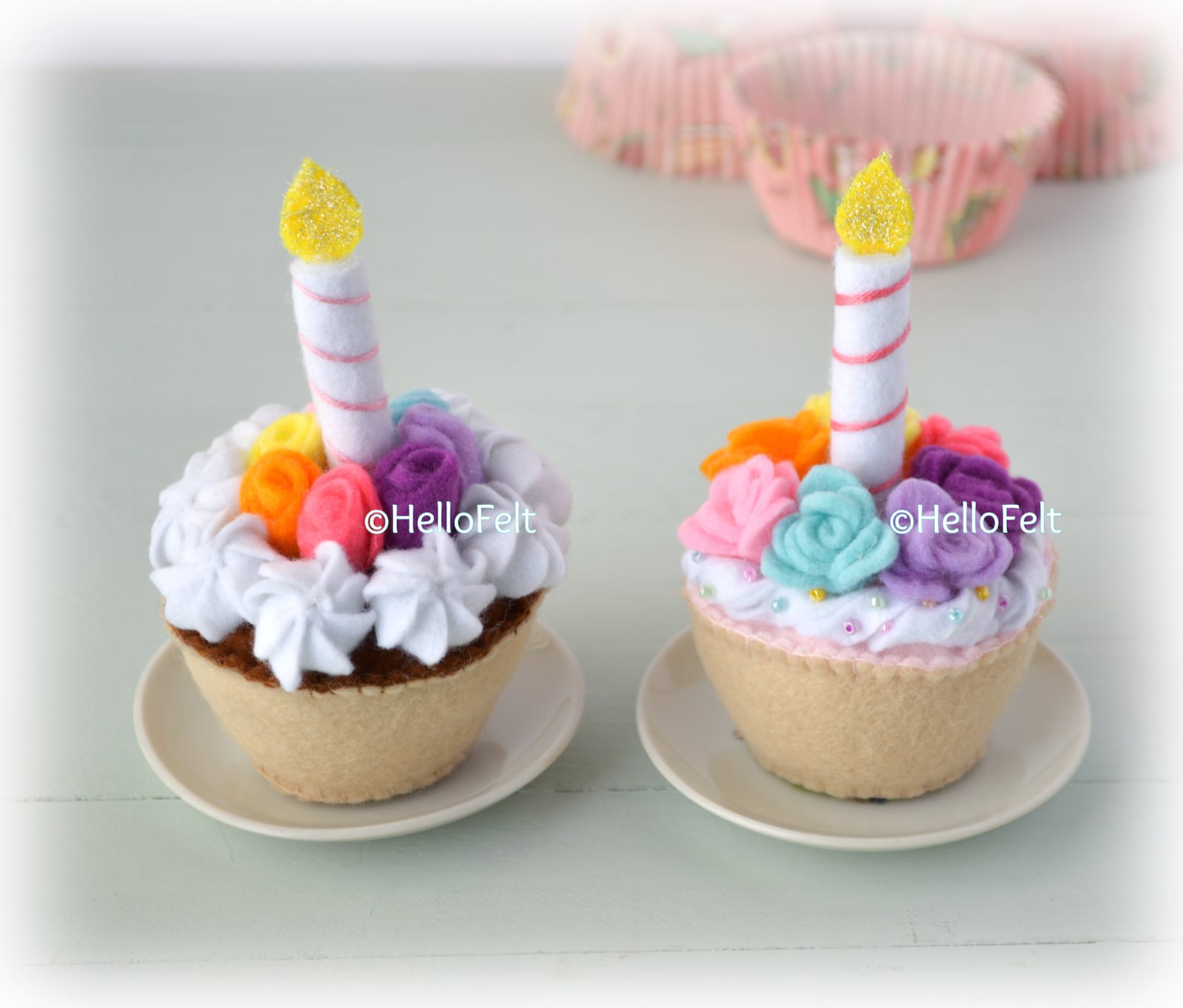 PDF SVG Pattern: Felt Cupcakes Tutorial and Pattern. Felt - Etsy