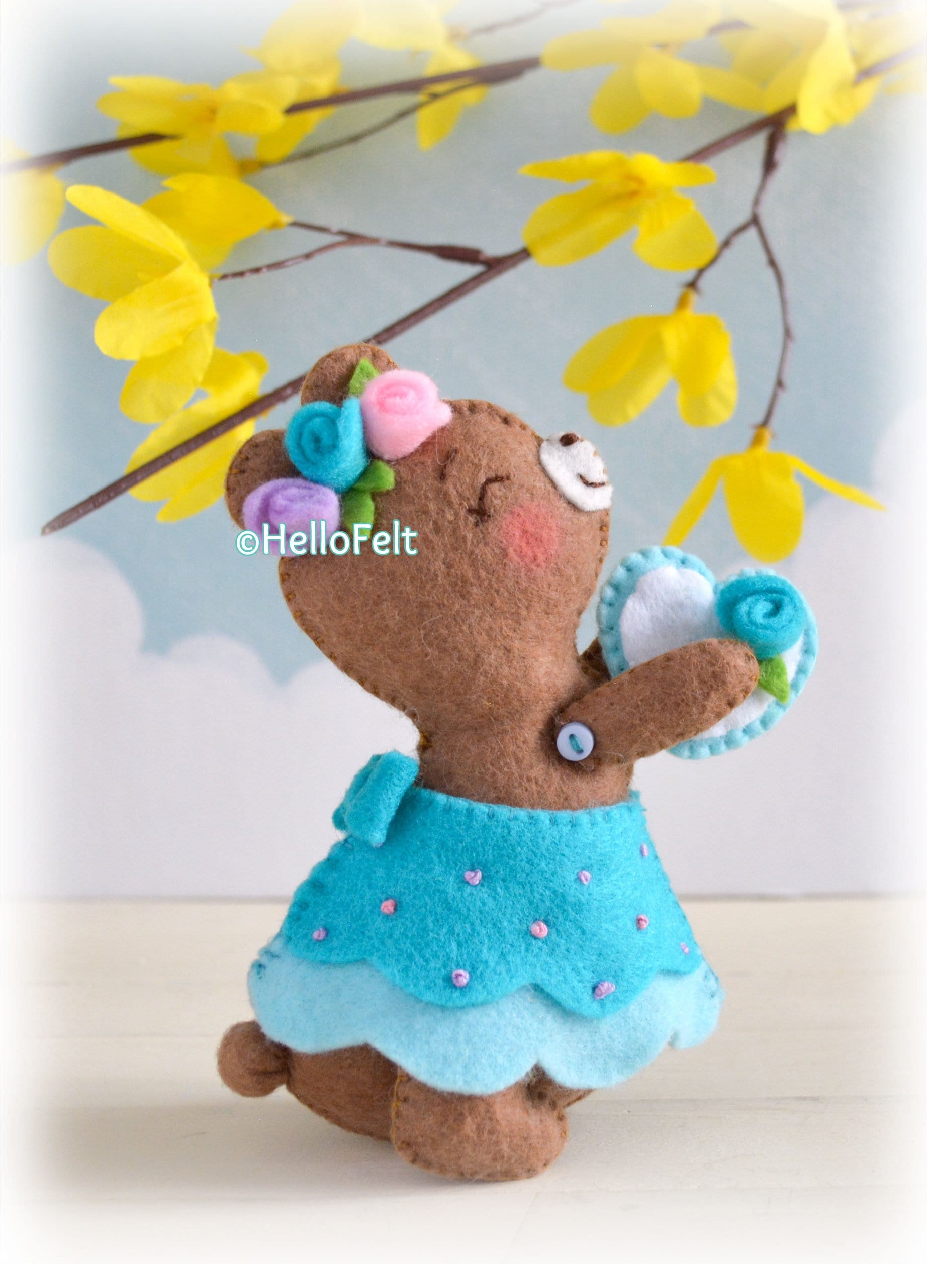 PDF PATTERN: Set of 4 Spring Bear Bunny Kitty and Mouse. | Etsy