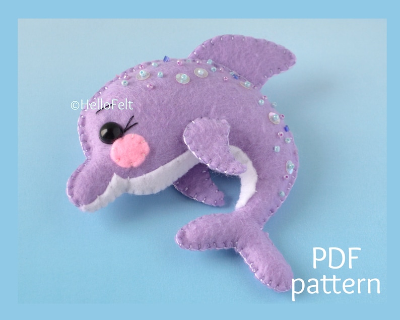 PDF PATTERN: Set of 3 Felt Sea Animals Pattern & Tutorial. - Etsy
