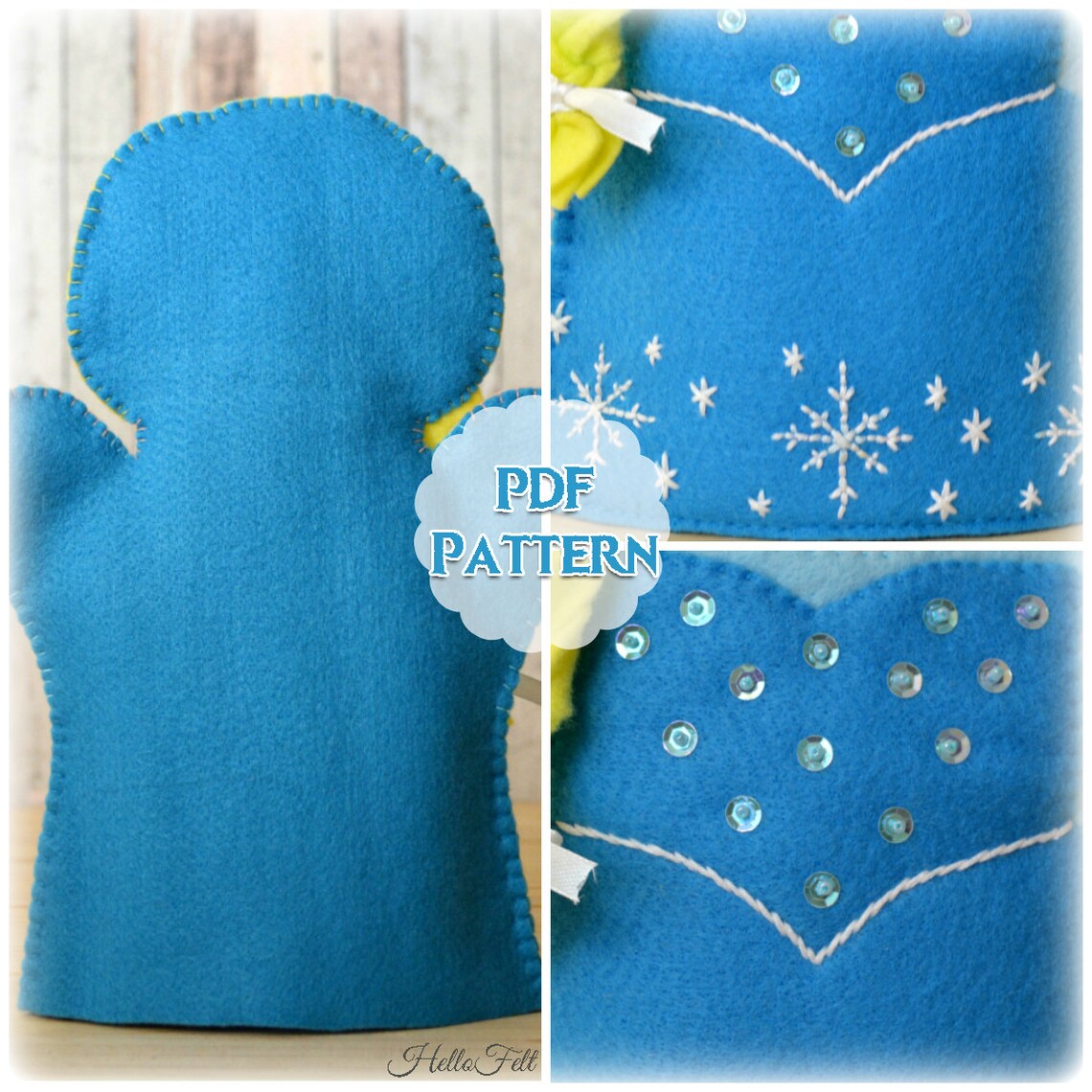 PDF PATTERN: Felt Princess Hand Puppet Instant Download | Etsy