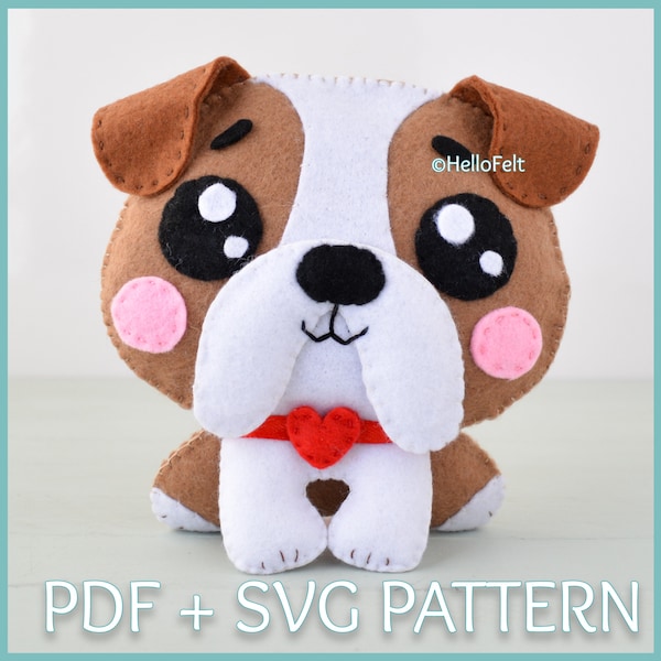 Felt Dog Pattern - Etsy