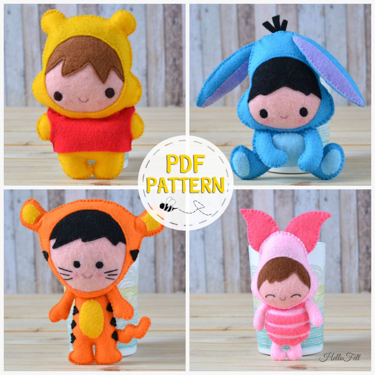 PDF PATTERN: Baby Pooh and Friends Winnie the Pooh Pattern | Etsy