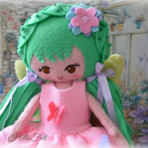 PDF PATTERN: Spring Fairy Doll Sewing Pattern, Felt Doll Sewing Pattern ...