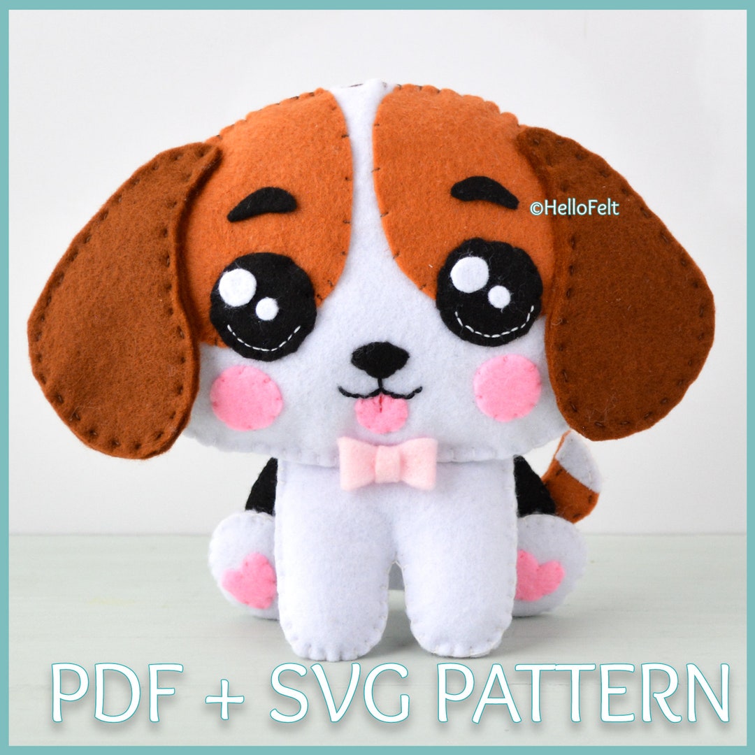 PDF & SVG PATTERN: Beagle Felt Dog Pattern. Felt Cute Dog. - Etsy