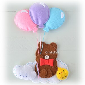 PDF PATTERN: Cute Balloons (set of 3) Tutorial and Pattern. Baby Mobile ...
