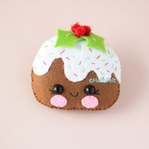 PDF PATTERN: Cute Christmas Pudding. Felt Christmas Ornaments Pattern ...