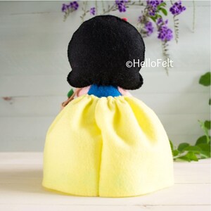 PDF PATTERN: Princess Snow White. Felt Doll Princess Sewing Pattern ...