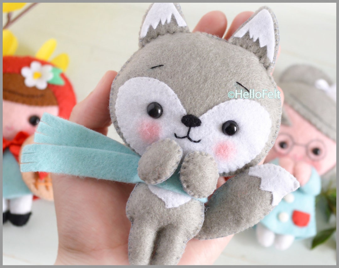 PDF PATTERN: Big Good Wolf. Felt Pattern Red Riding Hood. Felt Wolf. - Etsy