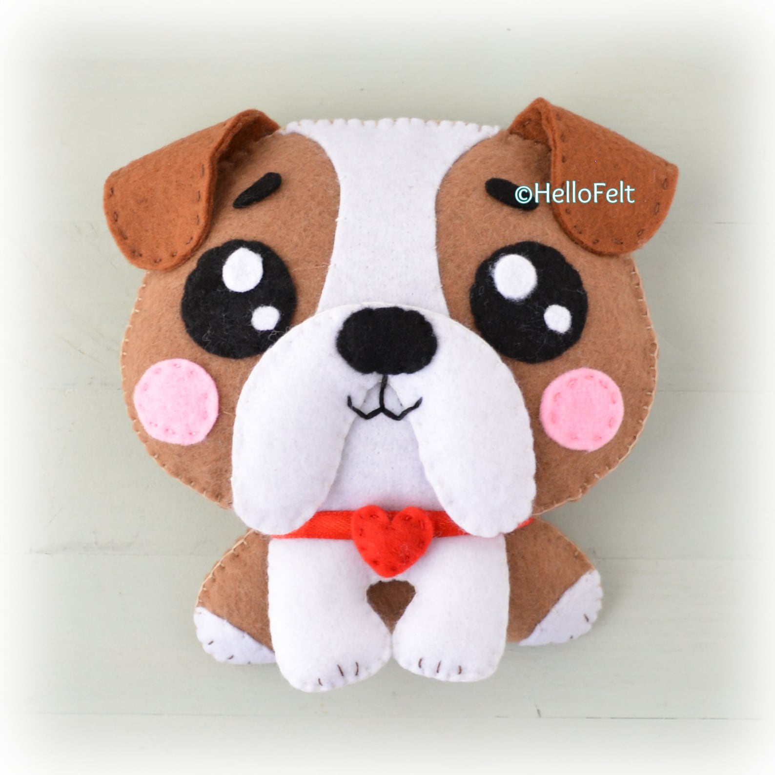 Felt Bulldog Sewing Pattern: Cute Dog, PDF & SVG - Etsy
