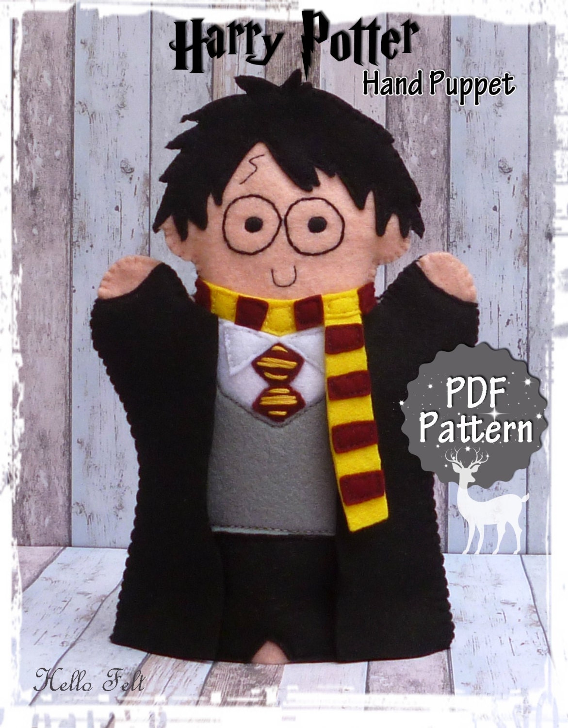 PDF PATTERN: Felt Wizard Hand Puppet Instant Download Felt - Etsy