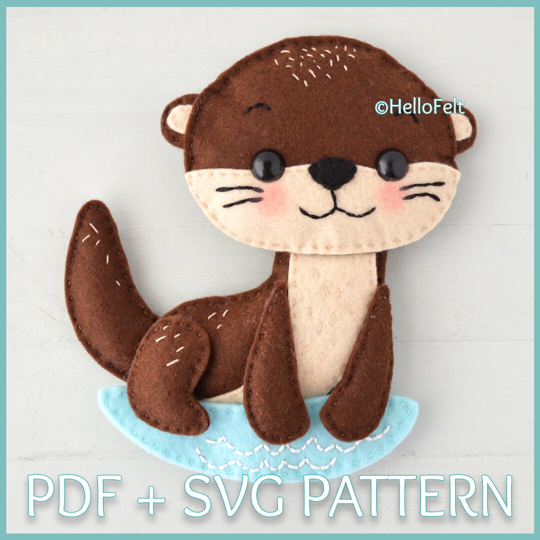 PDF & SVG PATTERN: Felt Otter, Felt Otter Pattern. - Etsy