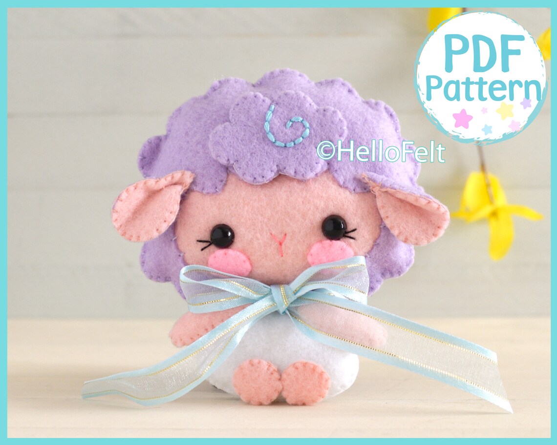 PDF PATTERN: Mini the Lamb. Felt Sheep Pattern. | Etsy