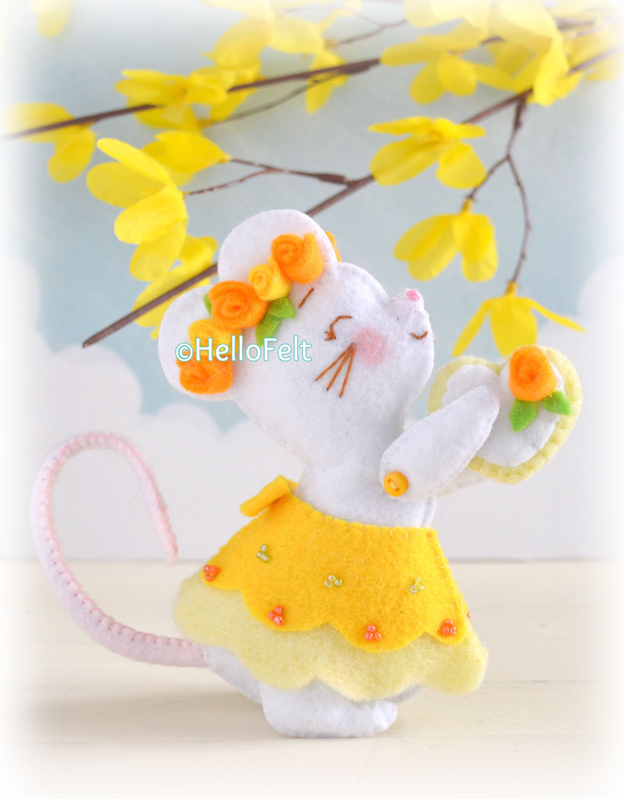 PDF PATTERN: Set of 4 Spring Bear Bunny Kitty and Mouse. | Etsy