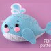 PDF PATTERN: Set of 3 Felt Sea Animals, Whale, Crab, Turtle. Felt Sea ...
