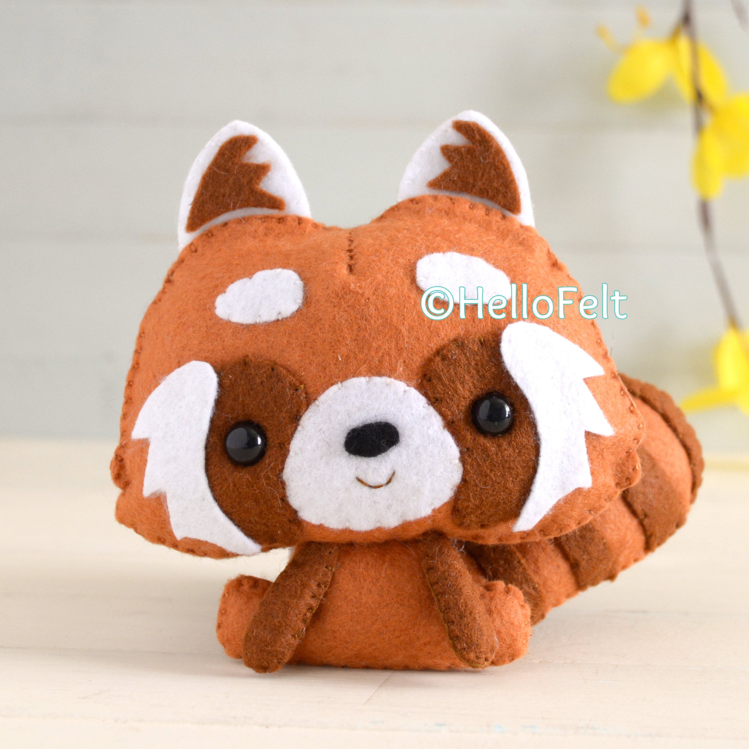 PDF PATTERN: Red Panda. Felt Red Panda Pattern. Felt Cute - Etsy