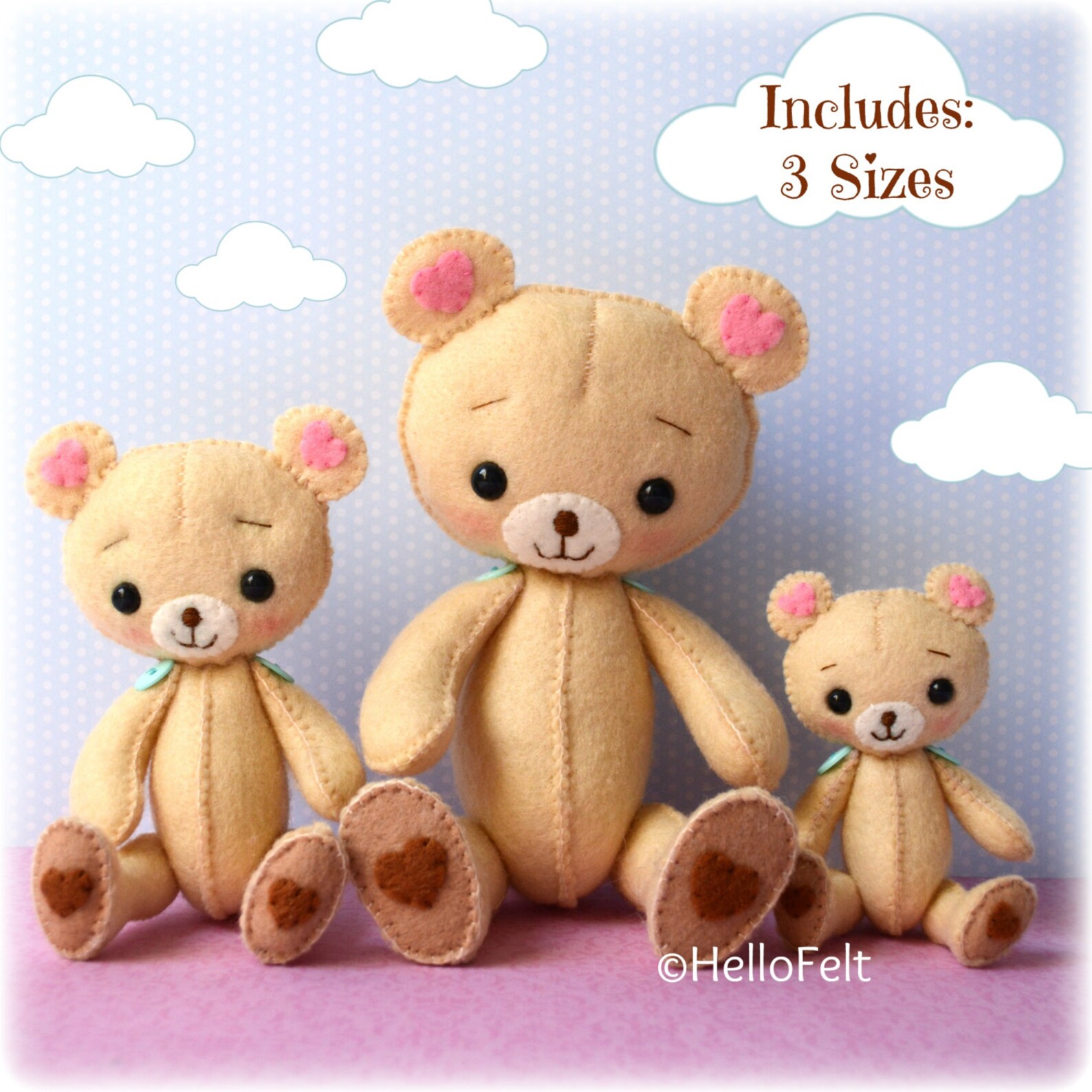 PDF PATTERN: Kumi the Bear Plush Doll Pattern Softie - Etsy
