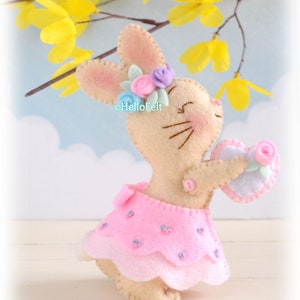PDF PATTERN: Spring Bunny. Felt Bunny Plush PDF Pattern. Hellofelt. - Etsy