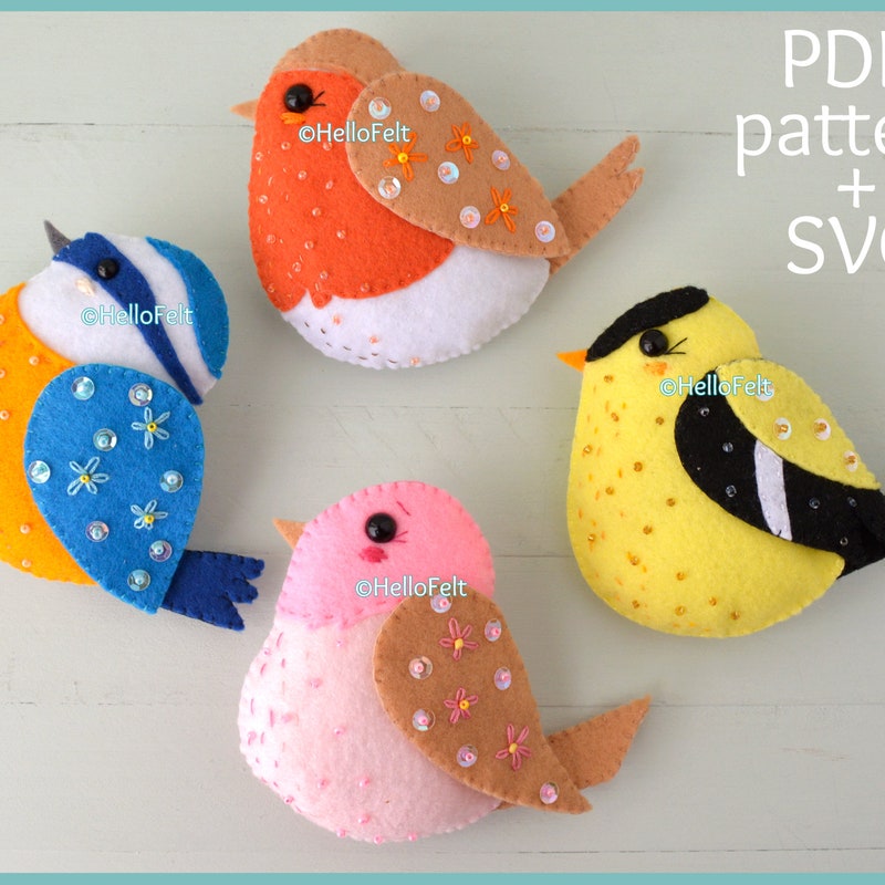 Felt Bird Pattern - Etsy