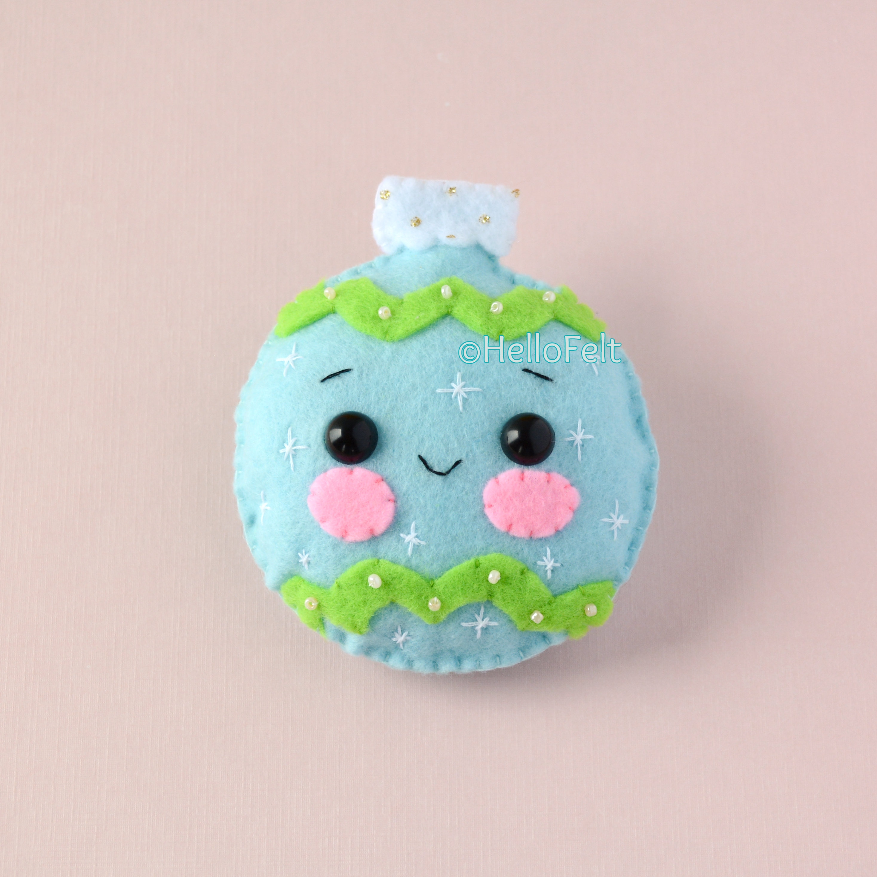 Felt Christmas Bauble Ornament: Cute Hand Sewn PDF Pattern - Etsy