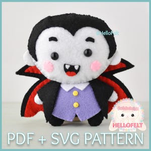 PDF & SVG PATTERN Count Dracula Felt Pattern. Felt Halloween ...