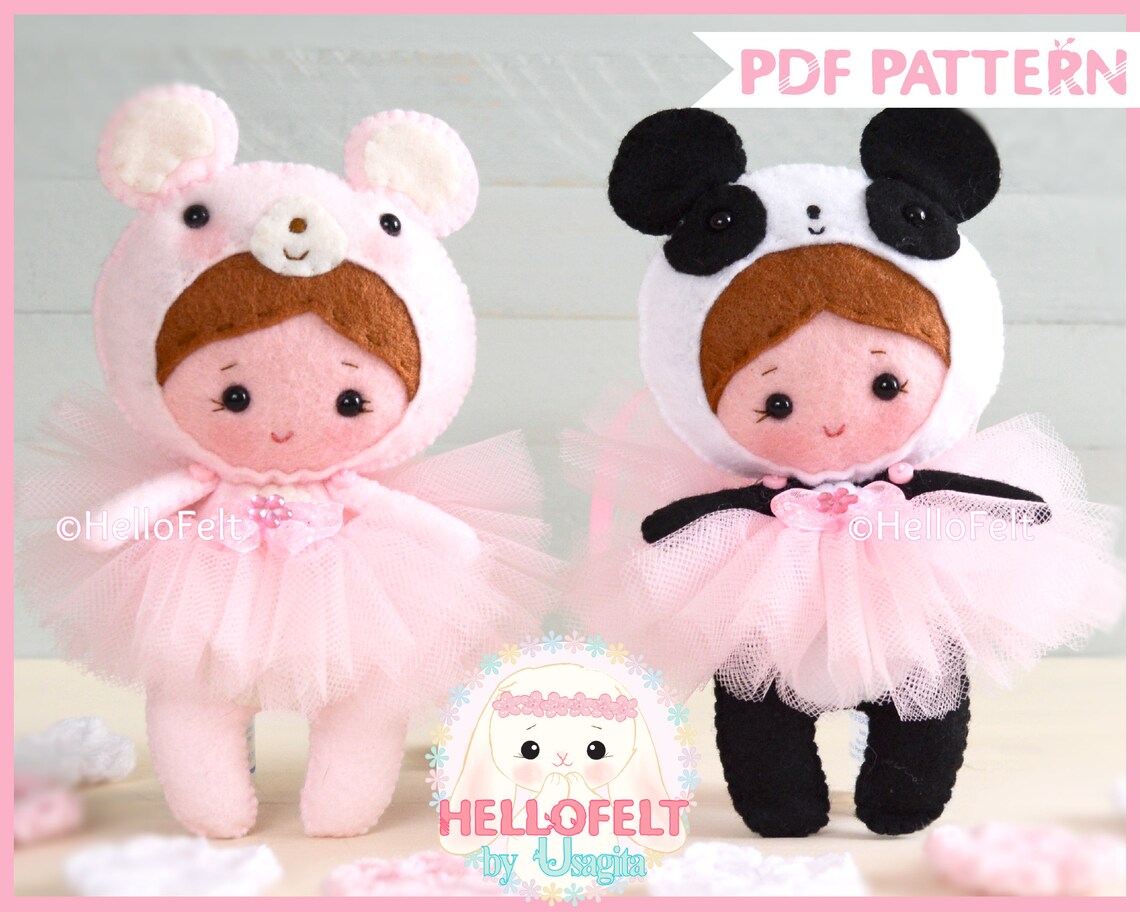 PDF PATTERN: Bear Ballerina Pdf Sewing Pattern Bear Toy | Etsy