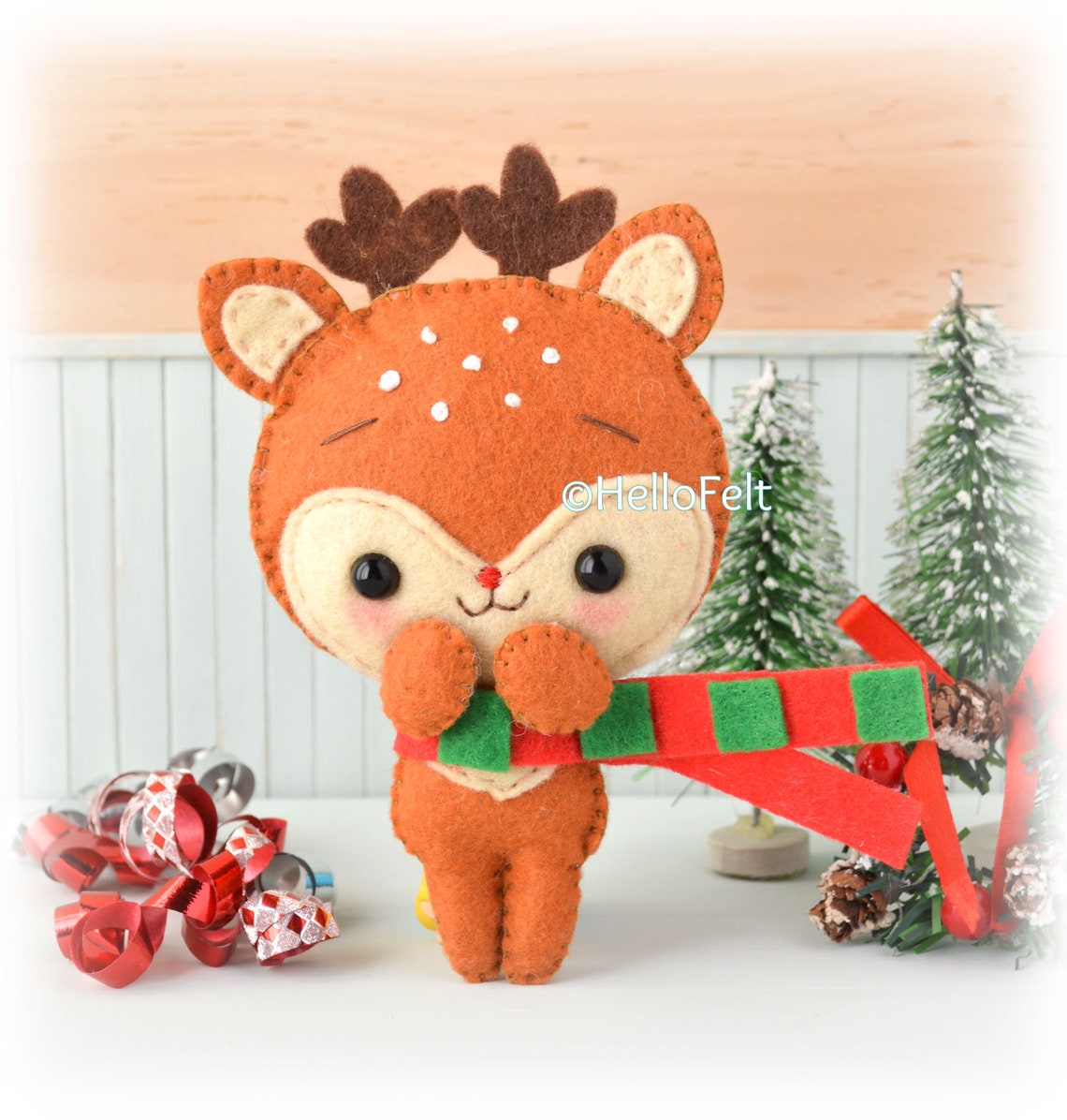 PDF SVG PATTERN: Set of 3 Felt Santa Felt Rudolph Felt - Etsy