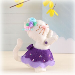 PDF PATTERN: Spring Kitty. Felt Cat Plush PDF Pattern. Felt Cat Pattern ...